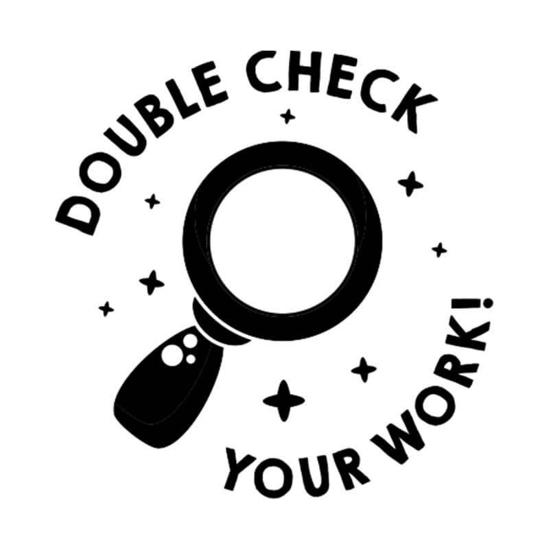 Check Your Work Magnifying Glass Teacher Stamp - Simply Stamps