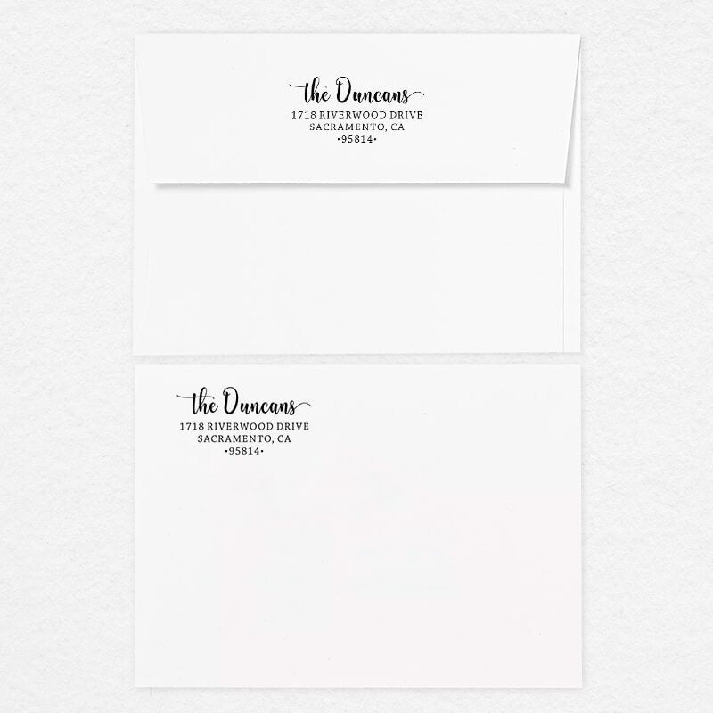 Custom Wood Handle Address Stamp - 4 Line Personalized Return Address ...