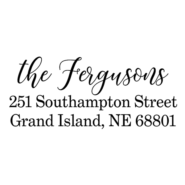 Elegant Script Address Stamp - Simply Stamps