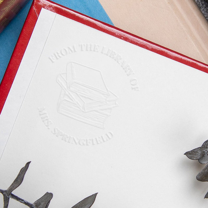 Book Stack From the Library of Book Embosser - Simply Stamps