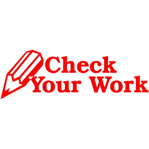 Check Your Work Pencil Teacher Feedback Stamp - Simply Stamps