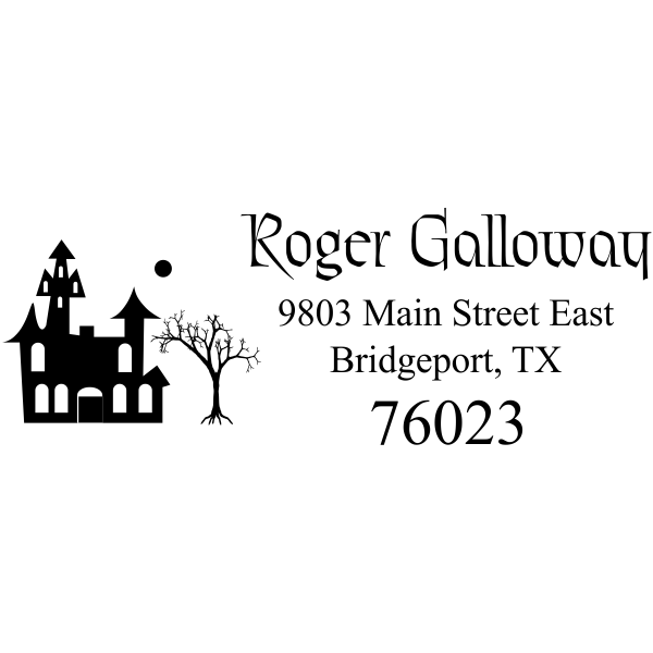 Haunted Scene Halloween Address Stamper - Simply Stamps