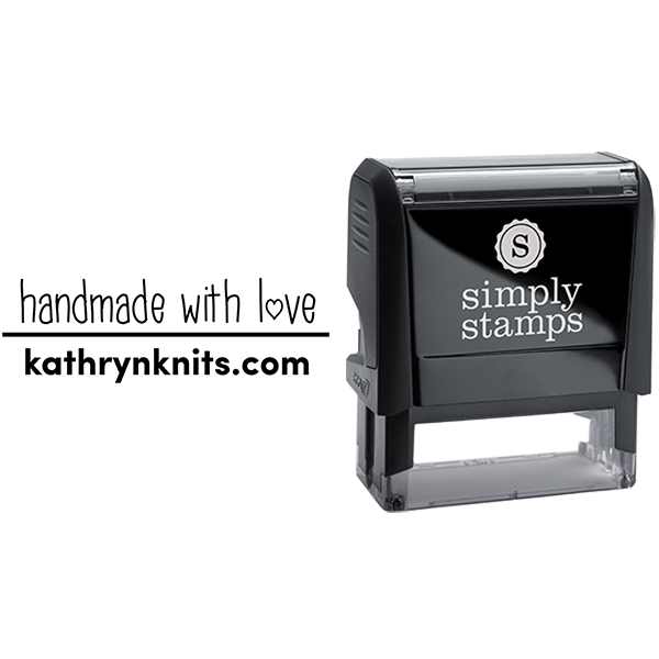 Handmade with Love Custom Name Business Stamp - HC Brands