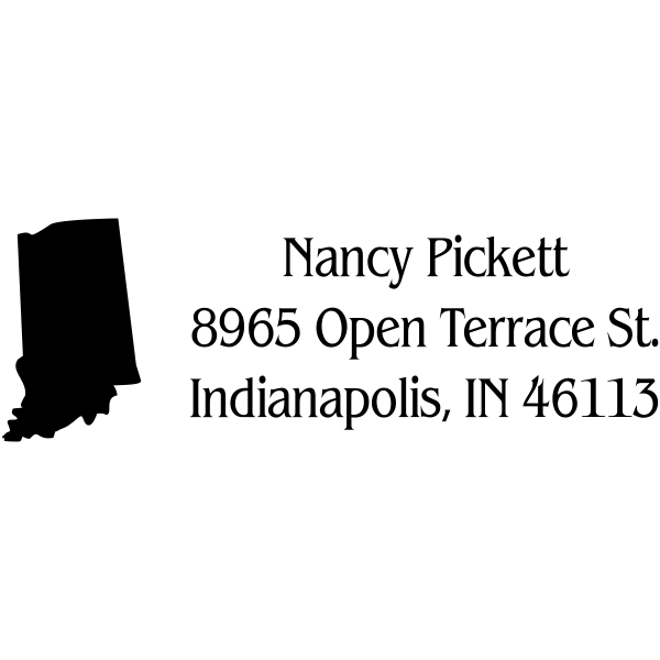 Indiana Return Address Stamp - Simply Stamps