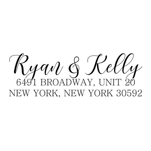 Kelly Script Address Stamp - Simply Stamps