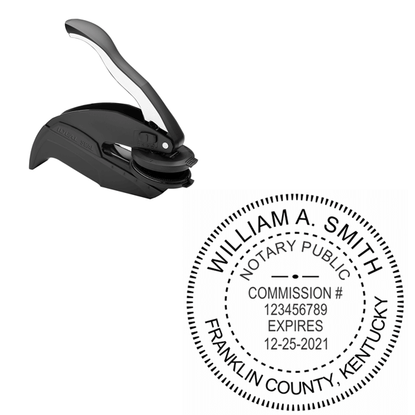 Round Kentucky Notary Seal Embosser | Simply Stamps Round Kentucky Notary Seal Embosser | Simply Stamps