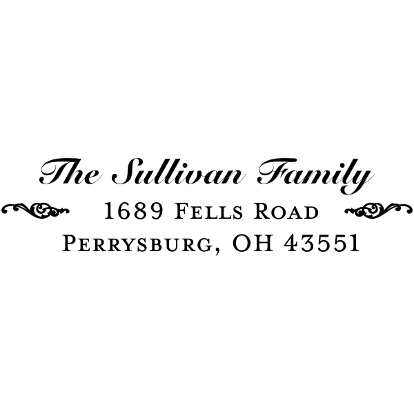 Sullivan Scroll Return Address Stamp - Simply Stamps