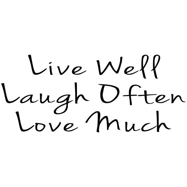 Live Well Love Much Handwritten Rubber Stamp - Simply Stamps