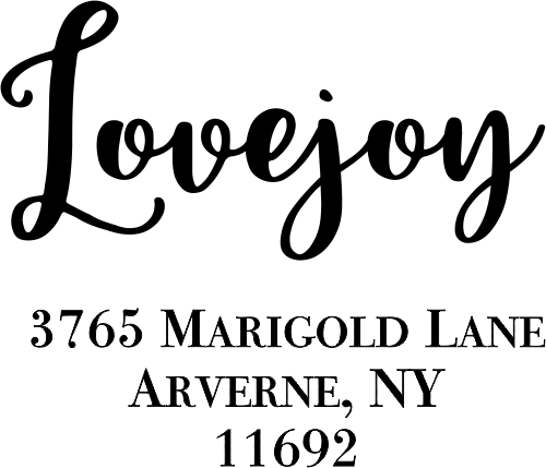 Lovejoy Script Address Stamp - Simply Stamps