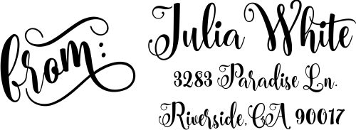 Julia Script Address Stamp - Simply Stamps