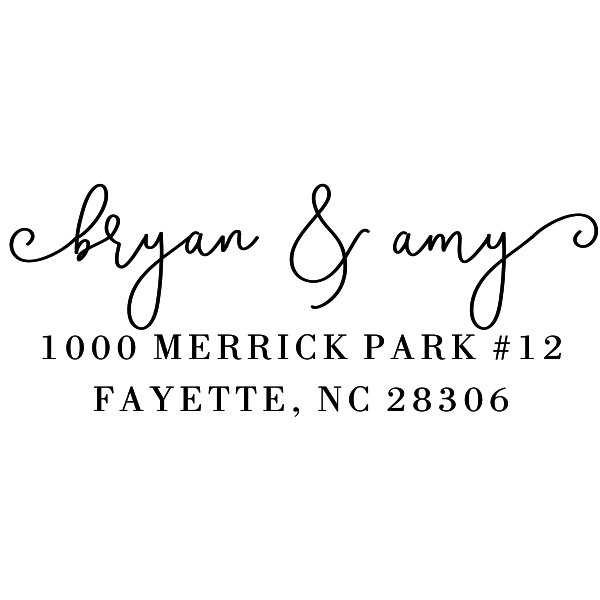 Merrick Park Script Address Stamp - Simply Stamps