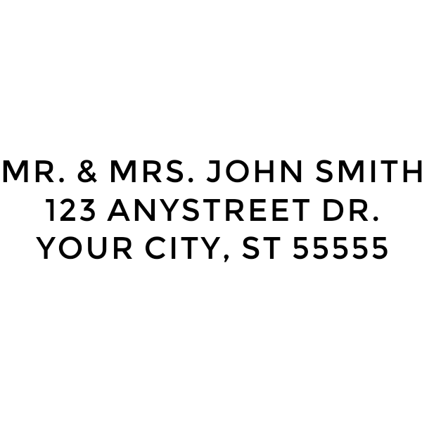 Bold Custom 3 Line Stamp - Simply Stamps