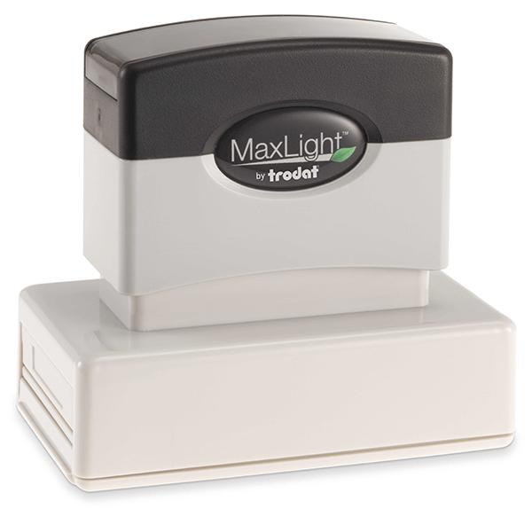 MaxLight 1 1/4" x 3 3/16" Custom Pre-Inked Stamp by Trodat (Model XL ...