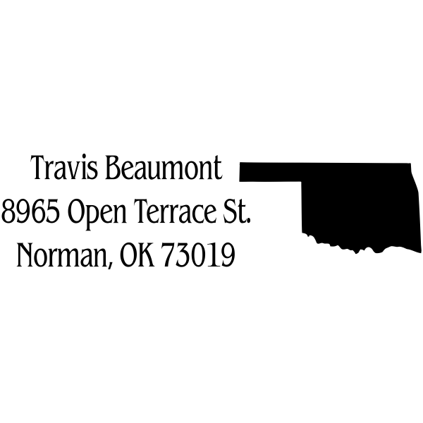 Oklahoma Return Address Stamp - Simply Stamps