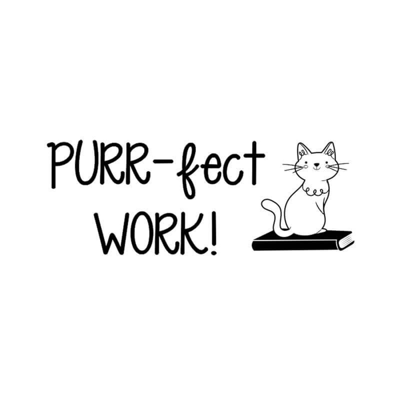 Purr-fect Work Teacher Stamp - SimplyStamps