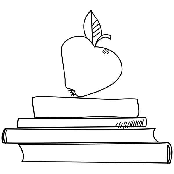 Books and Apple Craft Stamp - Simply Stamps