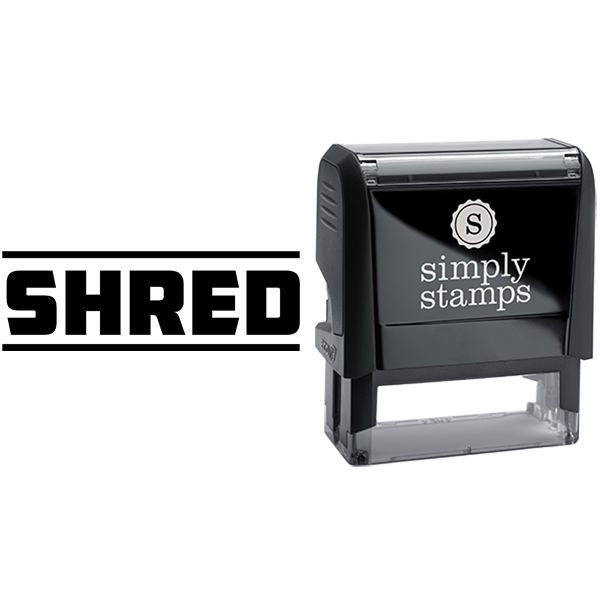 Shred in Sharp Lettering Business Stamp - HC Brands