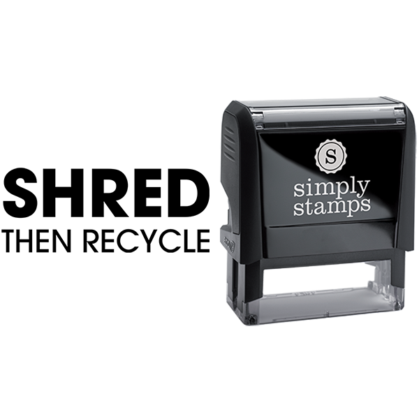 Shred Then Recycle Business Stamp - HC Brands
