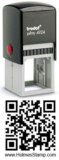 QR Code Stamp 3" x 1.5"