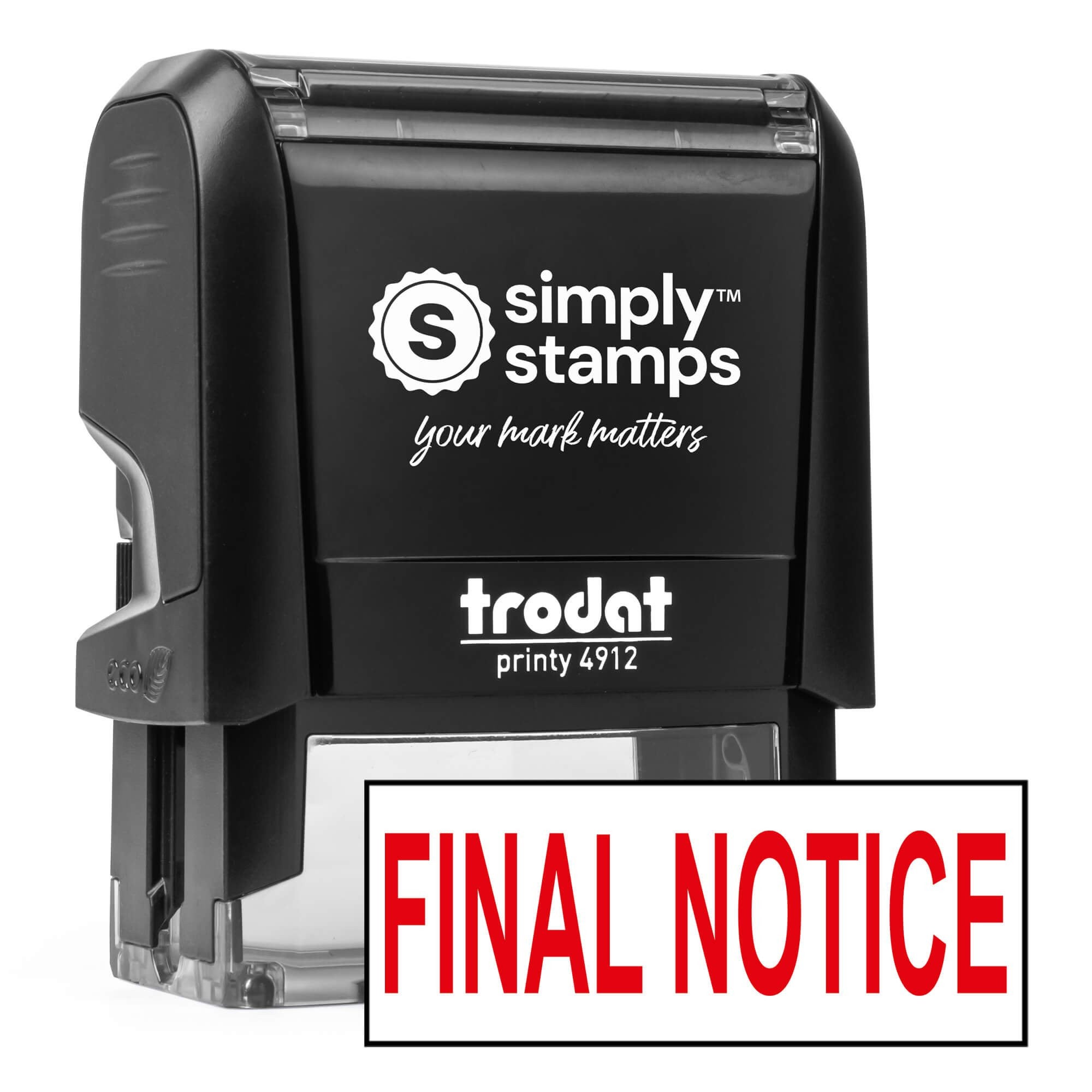 FINAL NOTICE Rubber Stamp - Simply Stamps