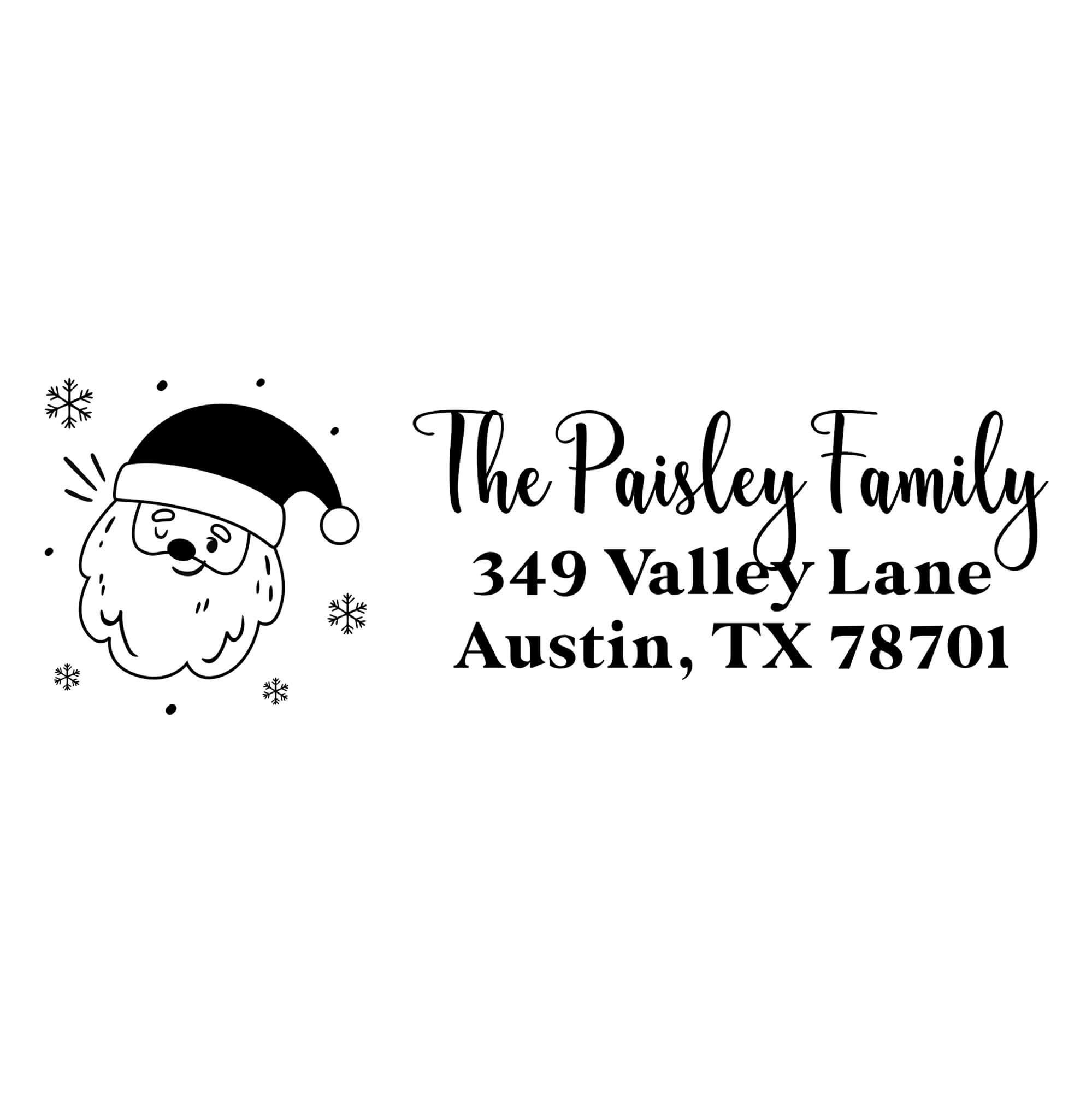 Santa Claus Address Stamp – Personalized Christmas Return Address ...