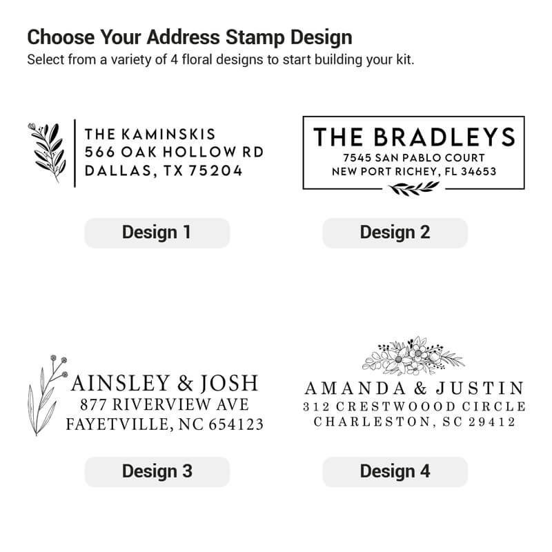 Floral Address Stamp| Customizable Stamping | Simply Stamps