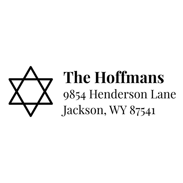 Religious Judaism Outline Return Address Stamp - SimplyStamps.com