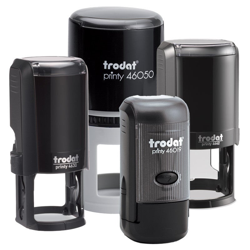 Round Custom Self-Inking Stamp with Personalized Text or Logo by Trodat ...