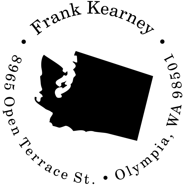 Washington Round Address Stamp - Simply Stamps