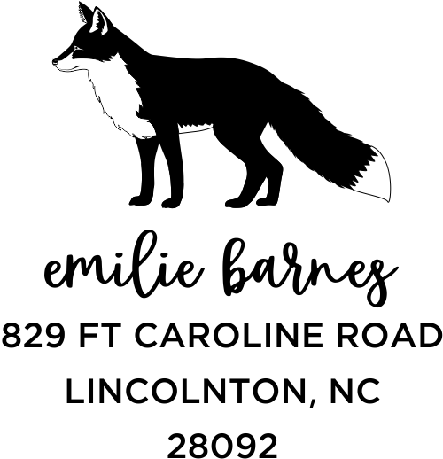 Red Fox Custom Animal Return Address Stamp - Simply Stamps