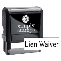 Lien Waiver Rubber Stamp - Simply Stamps