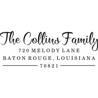 Collins Script Address Stamp - Simply Stamps