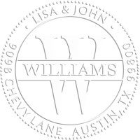 Williams Monogram Round Return Address Embosser - Simply Stamps