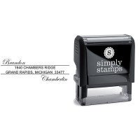 Offset Name Handwritten Address Stamp - Simply Stamps