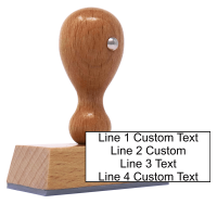 Custom 4 Line Rubber Stamp - Simply Stamps