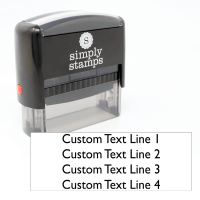 Custom 4 Line Rubber Stamp