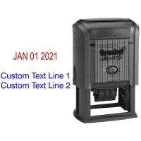 Self-Inking Date Stamp with Custom Text | Simply Stamps