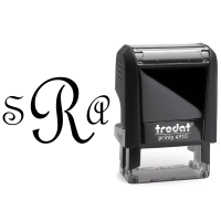 Monogram Fancy Script Rubber Stamp - Simply Stamps