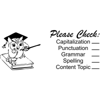 Scholarly Owl Grading Rubric Teacher Stamp - Simply Stamps