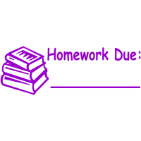 Book Stack Homework Due Date Stamp - Simply Stamps
