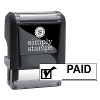 PAID With Check Rubber Stamp - Simply Stamps