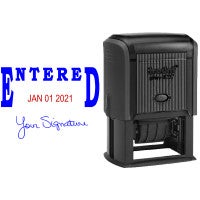 Entered Signature Date Rubber Stamp | Simply Stamps
