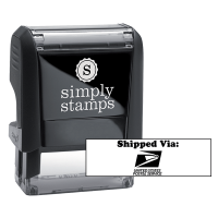 SHIPPED VIA USPS Rubber Stamp - Simply Stamps