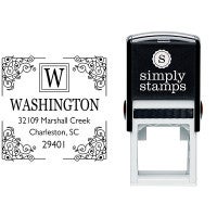Four Corner Vintage Address Stamp - Simply Stamps