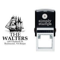 Maritime Nautical Ship Custom Address Stamp - Simply Stamps