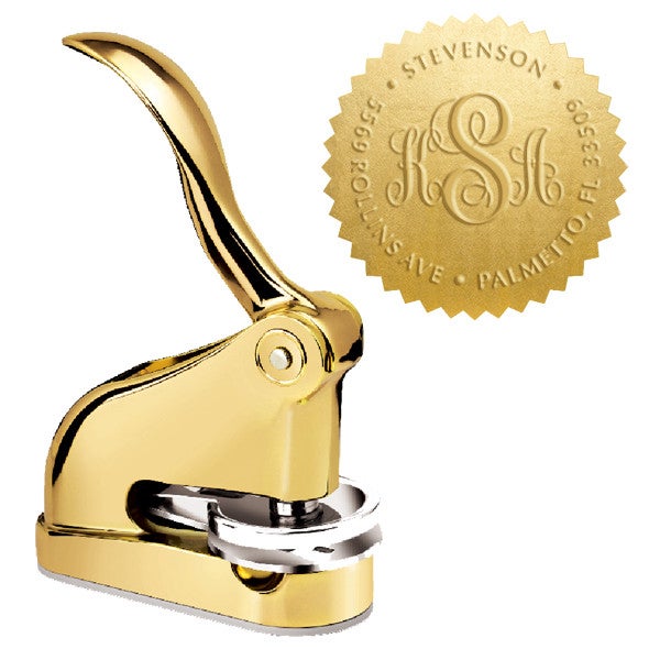 Fancy Monogram Address Luxury Embosser Seal