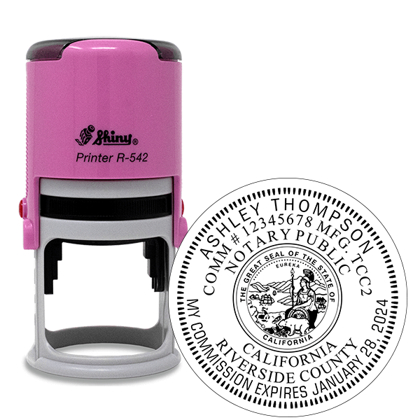 Round California Notary Stamp | Simply Stamps
