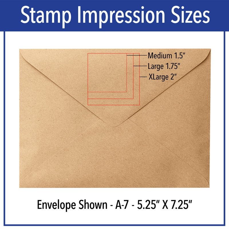 Square Custom Pre-Inked Stamp, 1.75" x 1.75", with Personalized Text ...
